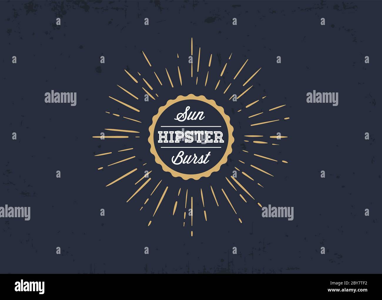 Sun burst vintage shapes of sun ray frames retro vector design elements ...