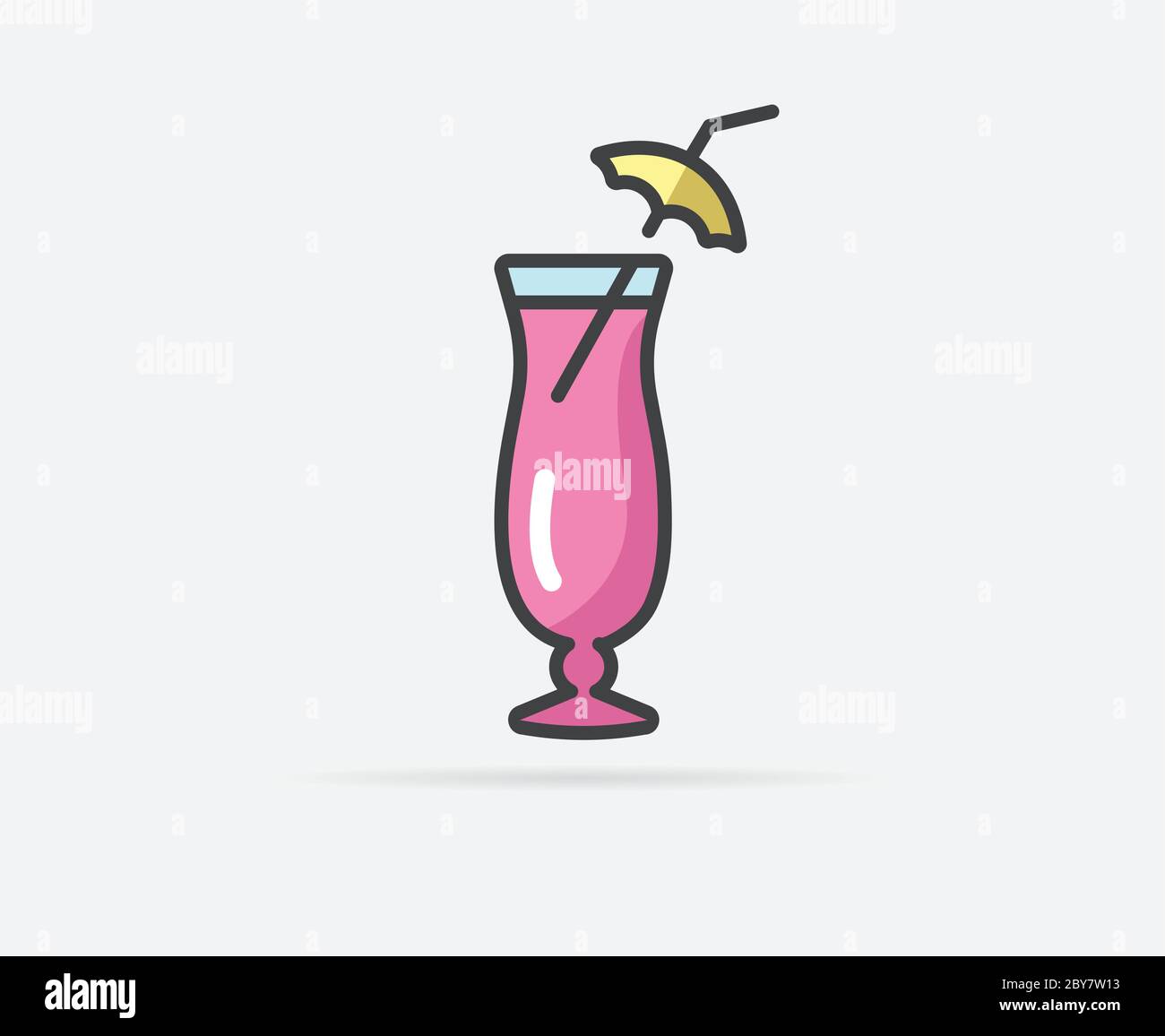 Vector Illustration of Cocktail can be used as Logo or Icon Stock ...