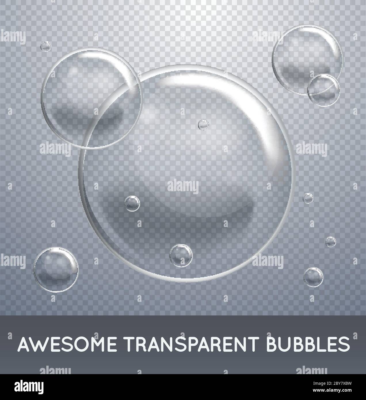 Vector Soap Water Bubbles. Transparent Isolated Realistic Design ...