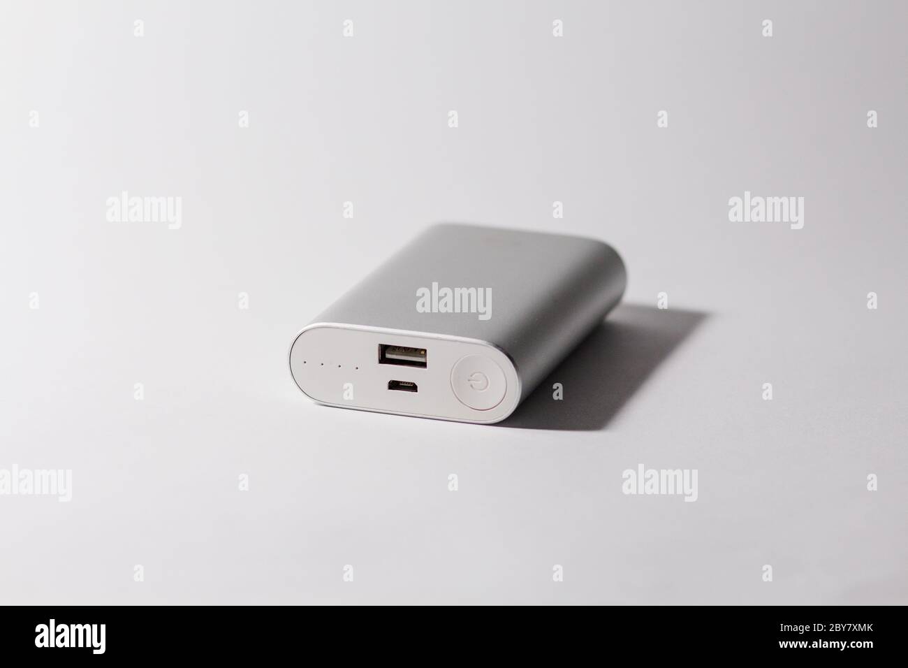 power bank on white background Stock Photo - Alamy