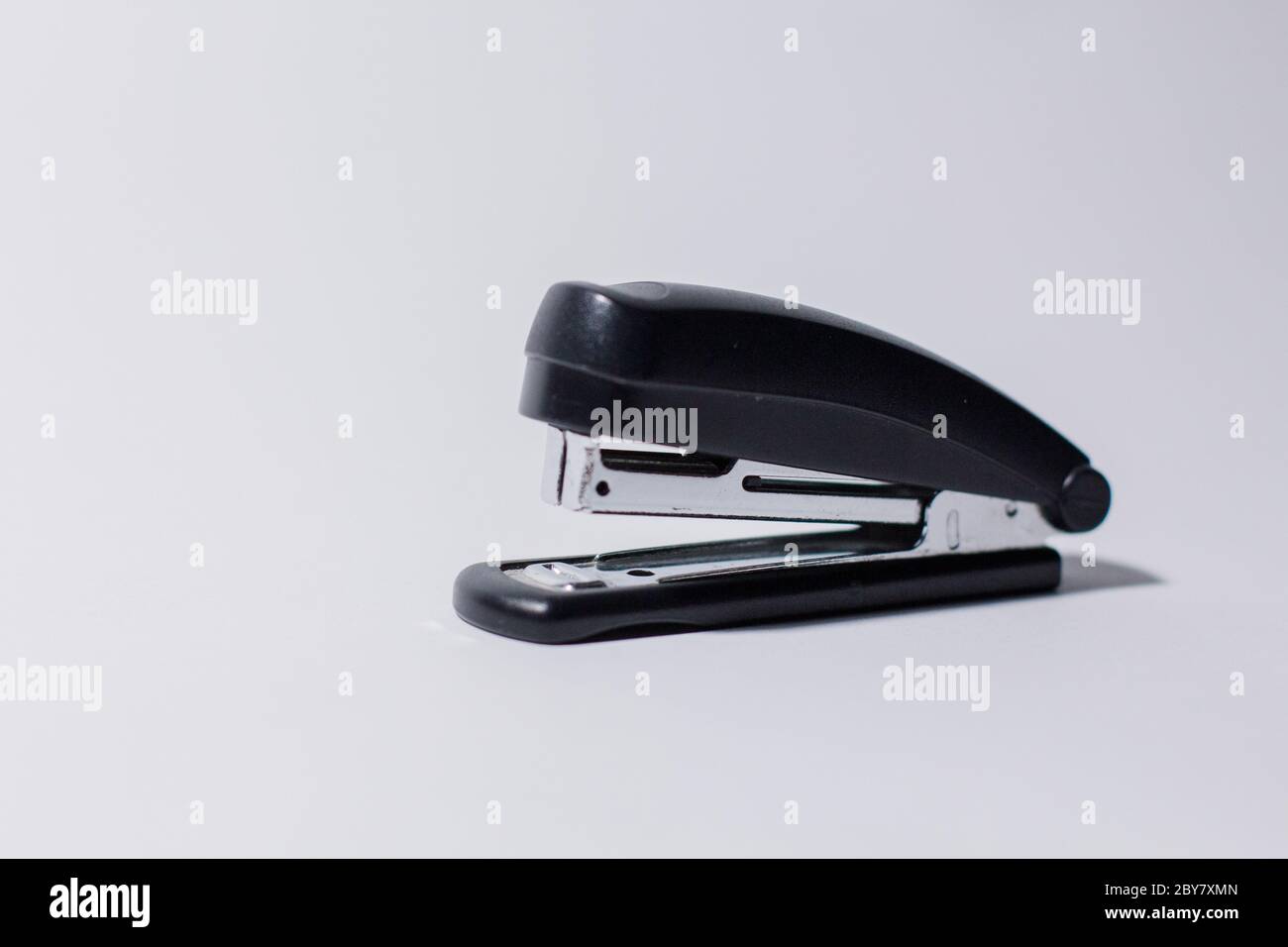black stapler on white background Stock Photo - Alamy