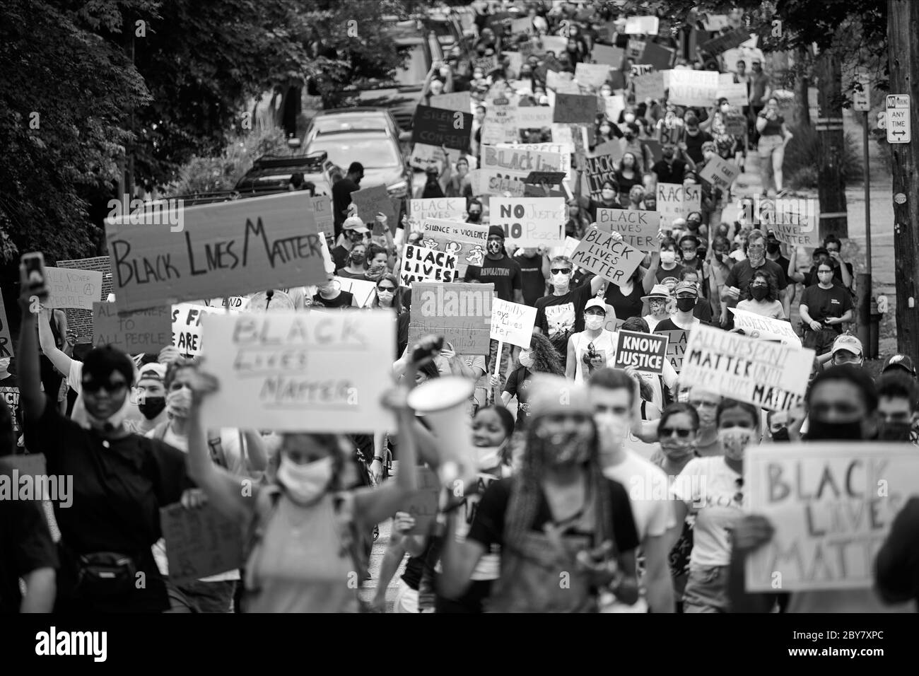 Protest signs Black and White Stock Photos & Images - Alamy