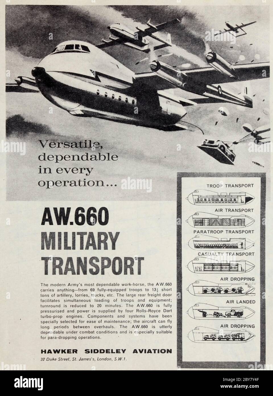 Vintage advertisement for the British Armstrong Whitworth / Hawker ...