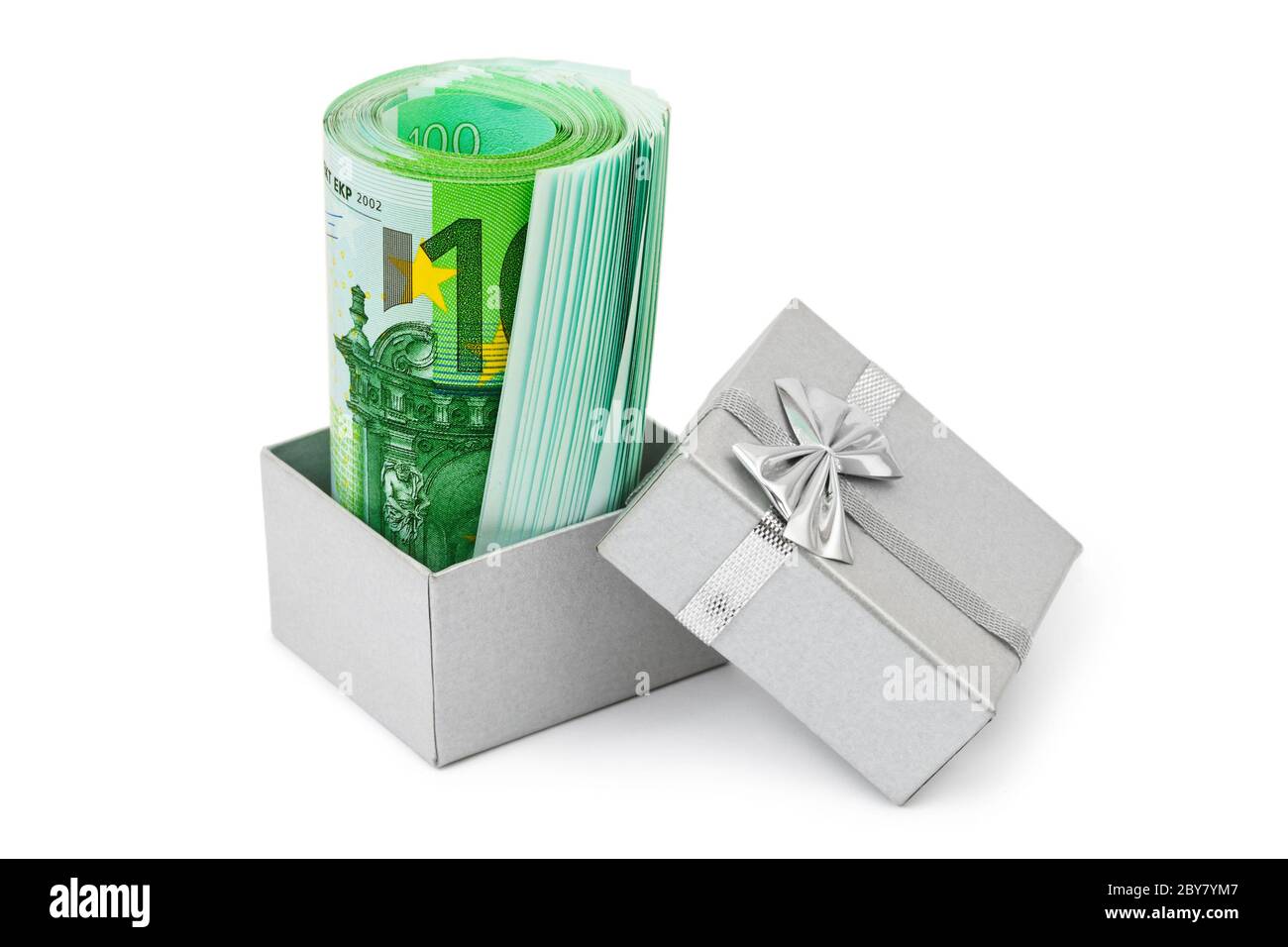 Money in gift box Stock Photo - Alamy