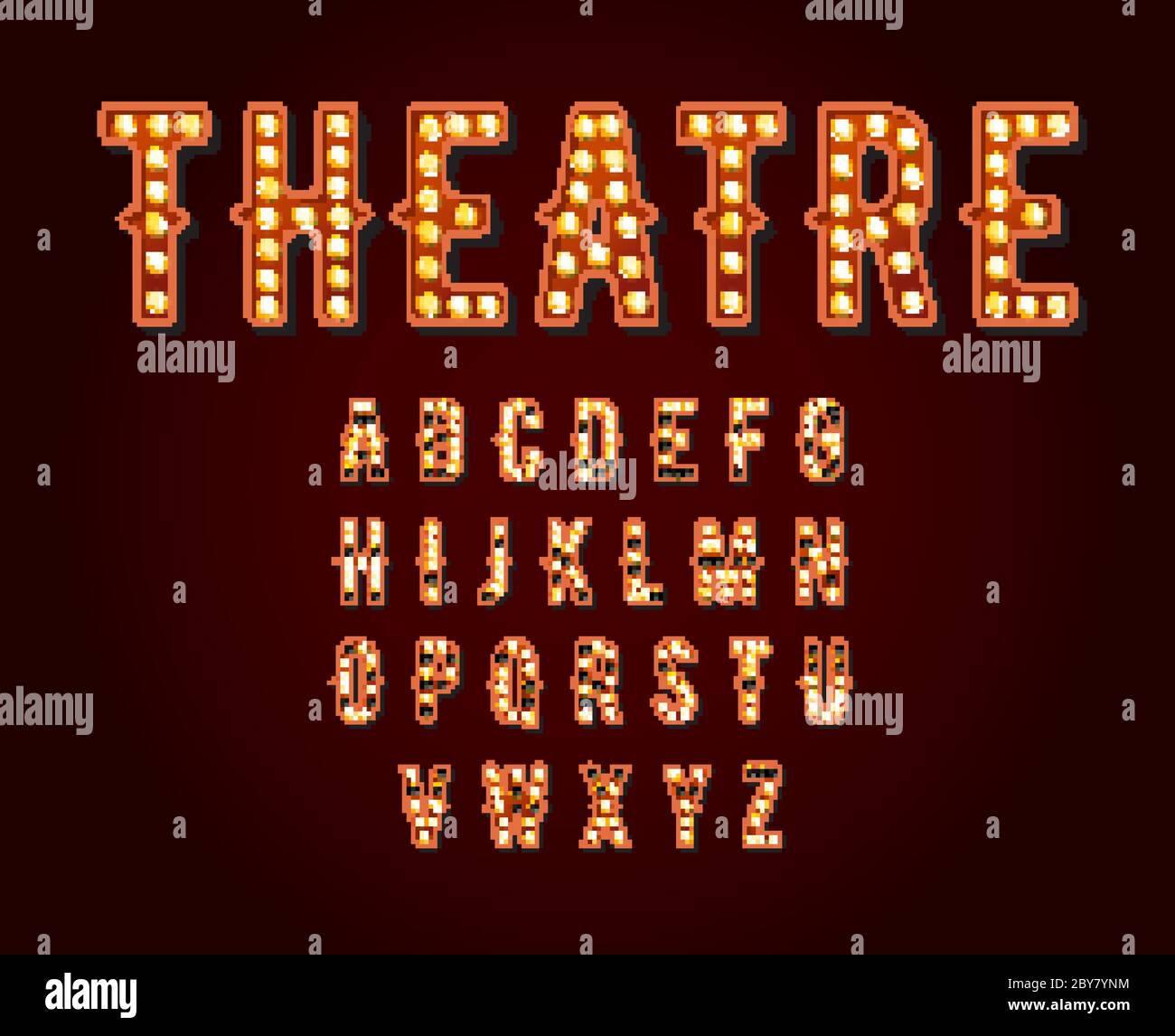 Theatre vector alphabet hi-res stock photography and images - Alamy