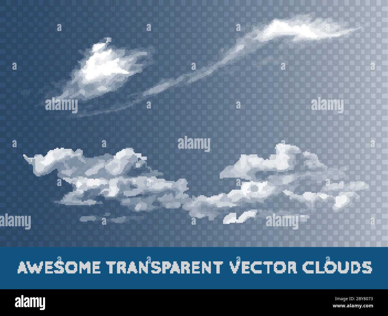 Transparent Vector Clouds Set Collection can be used with any ...