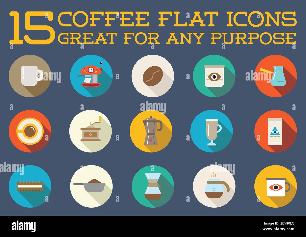 Set of Vector Coffee Elements and Coffee Accessories Illustration can ...
