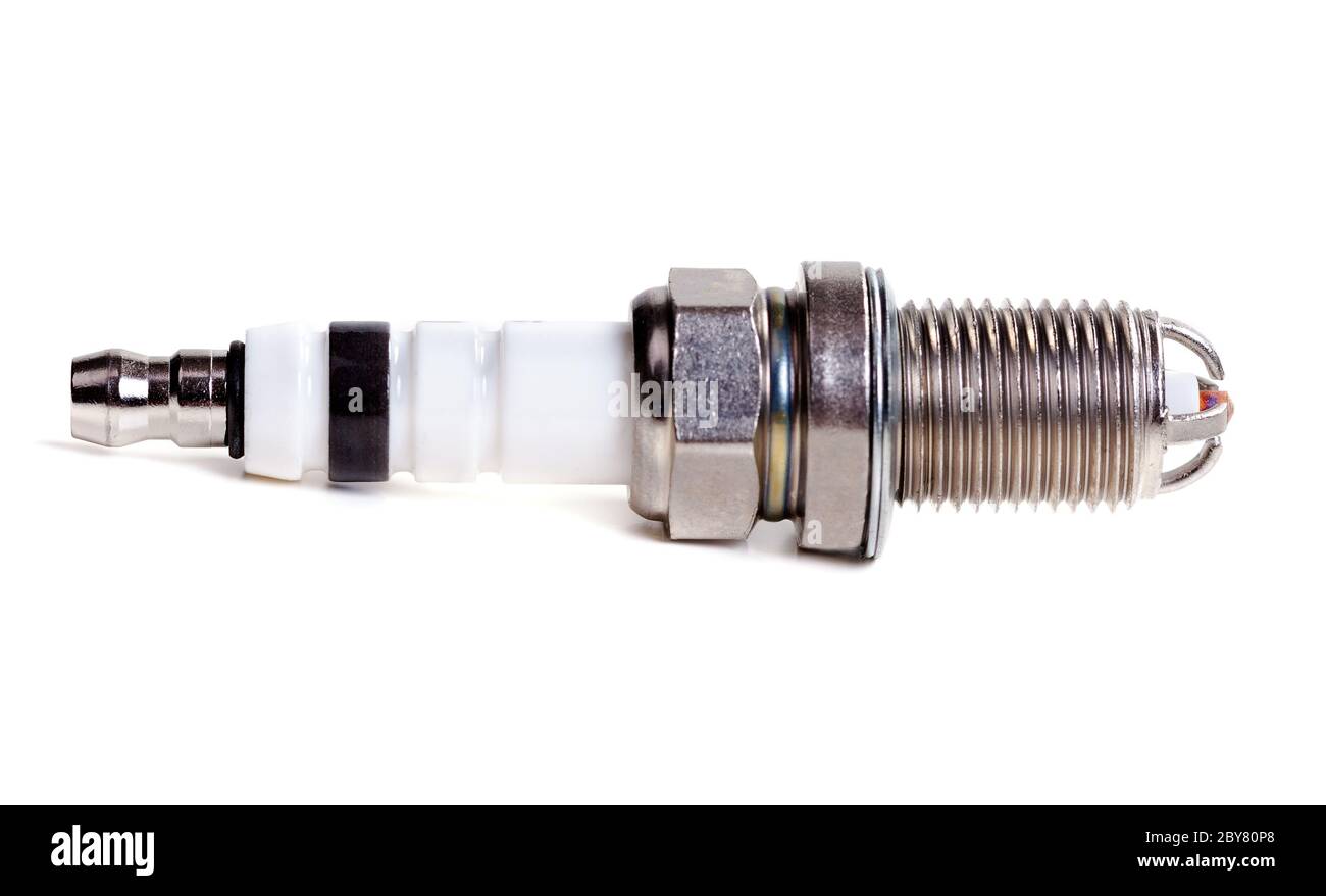 Spark plug isolated on white background with clipping path Stock Photo ...