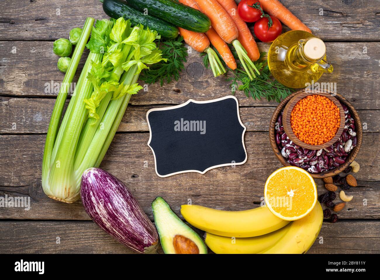 Healthy food background. Selection of balanced food for healthy eating ...