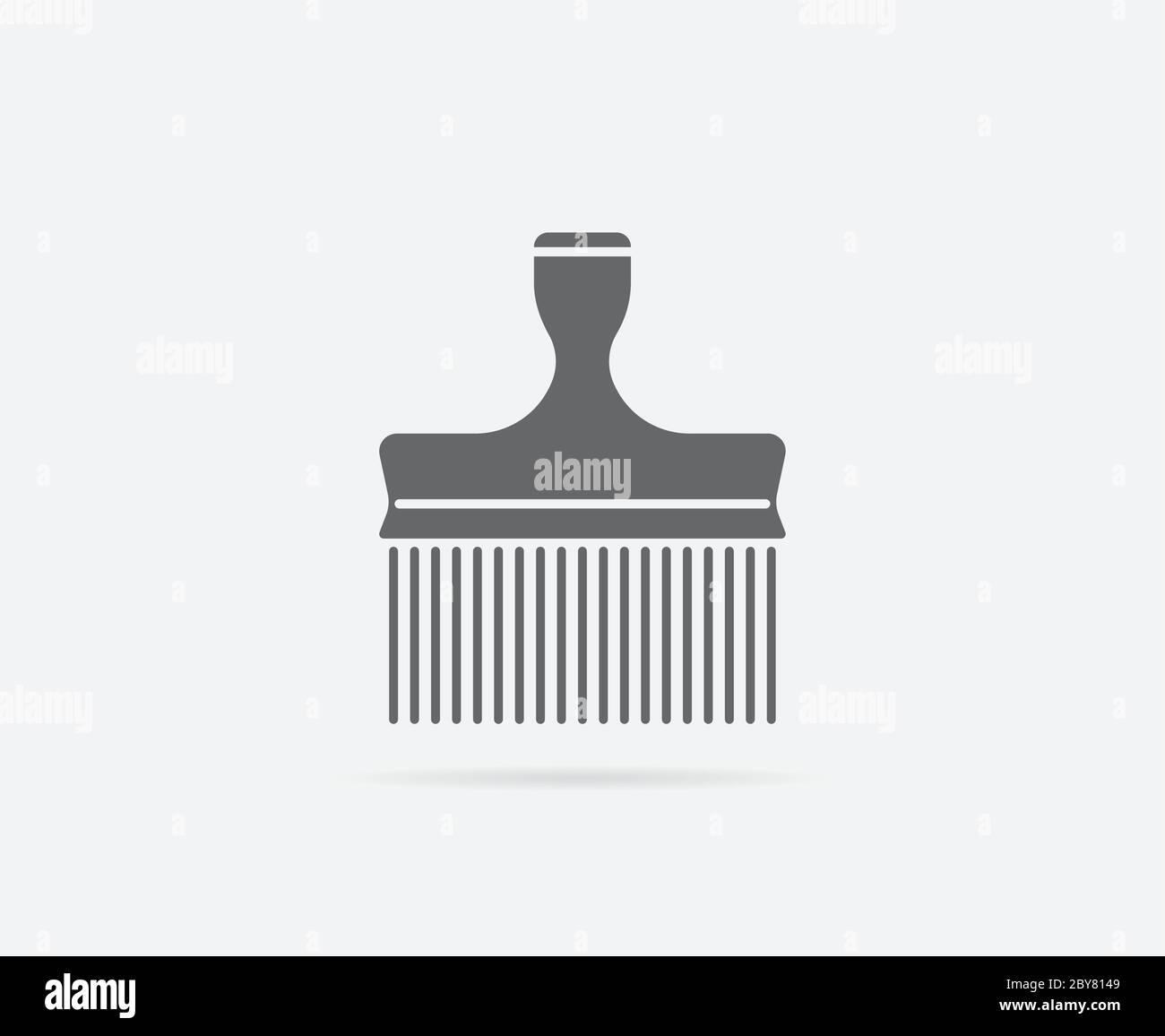 Comb or Hairbrush Long Vector Element or Icon, Illustration Ready for ...