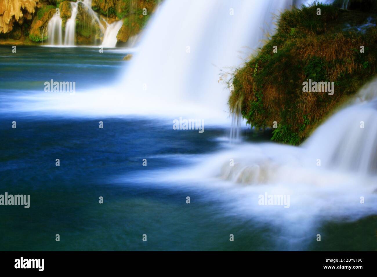 A silky waterfall in the unspoilt nature Stock Photo - Alamy