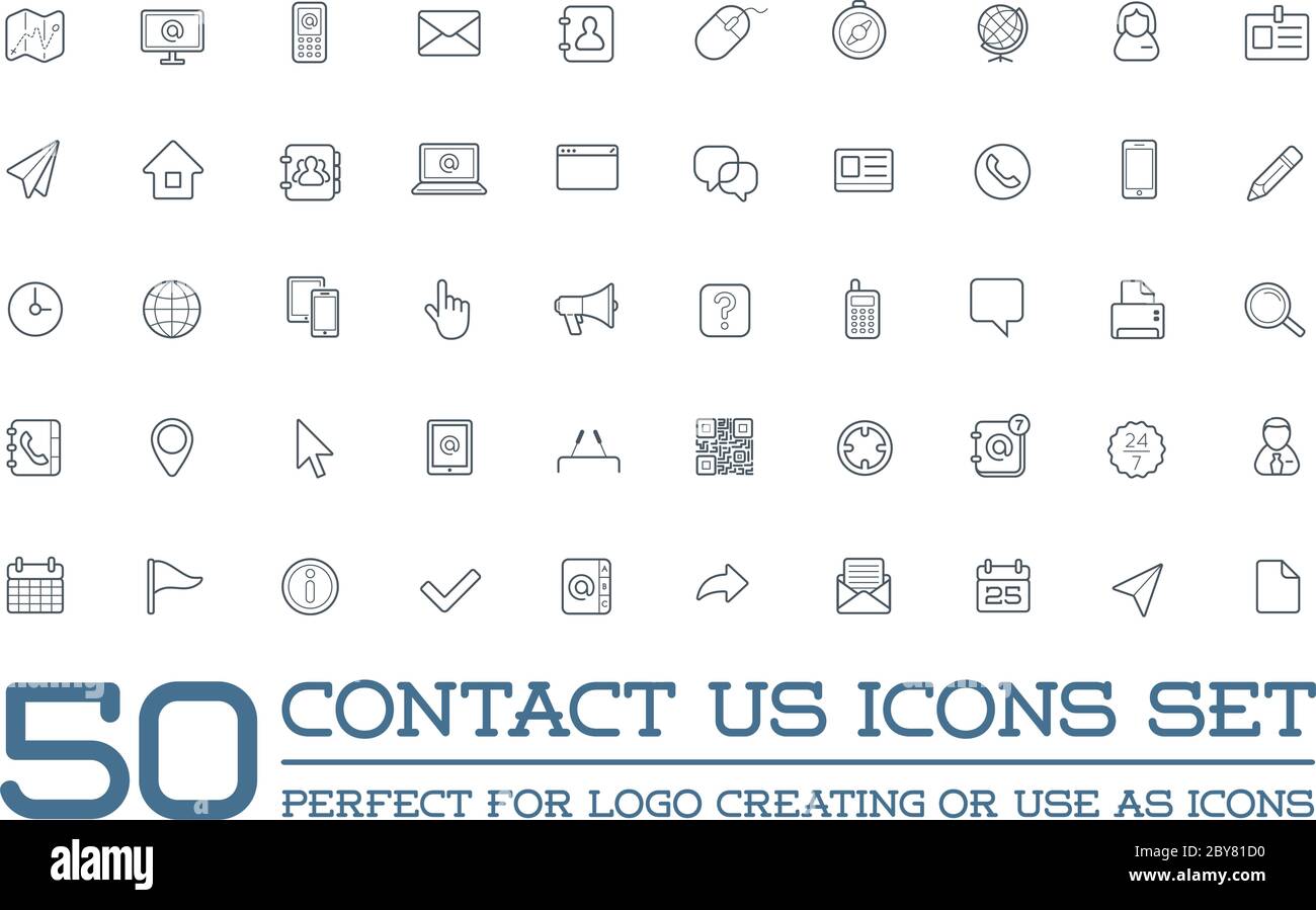 Set of Contact us Service Elements and Assistance Support can be used ...