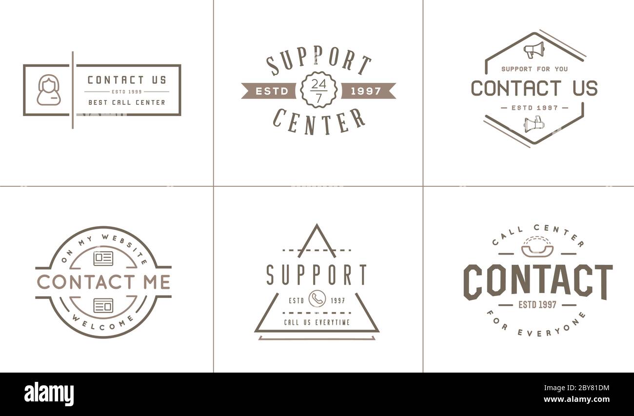 Set of Contact us Service Elements and Assistance Support can be used ...