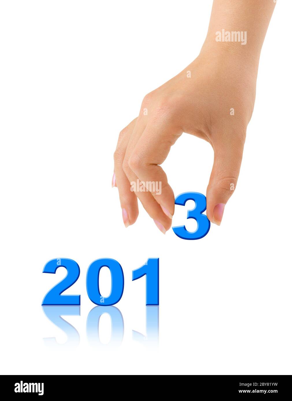 Numbers 2013 and hand Stock Photo - Alamy