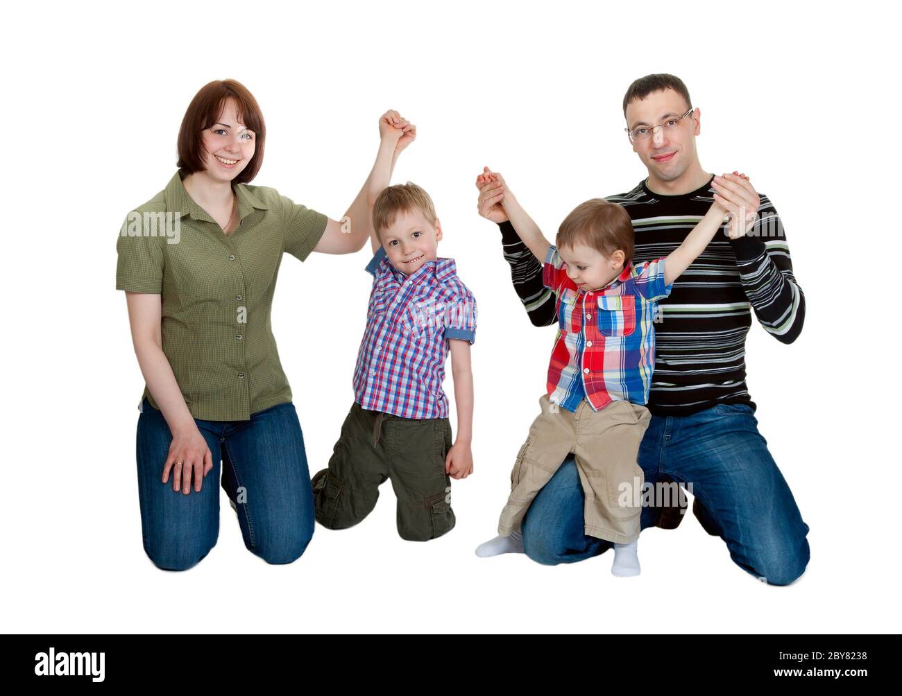 family of four Stock Photo - Alamy