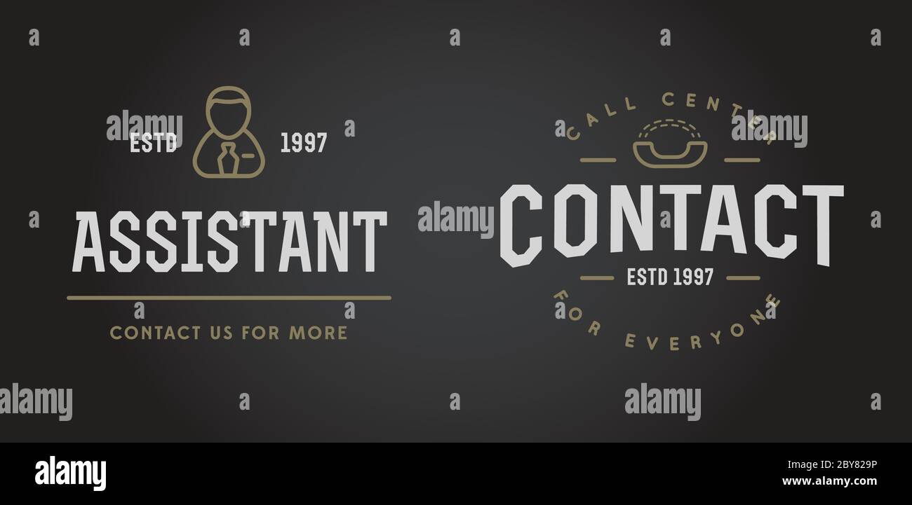 Set of Contact us Service Elements and Assistance Support can be used ...
