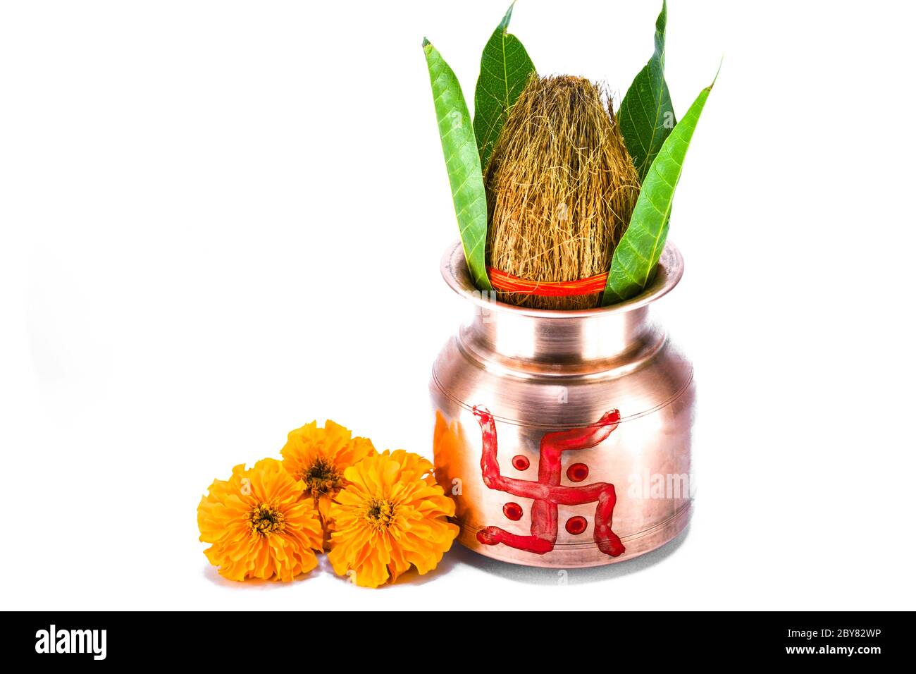 Pooja kalash Cut Out Stock Images & Pictures - Alamy