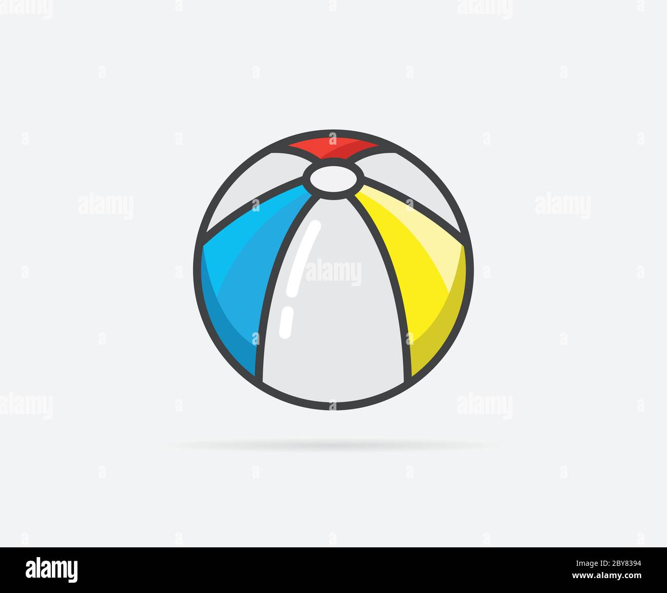 Vector Illustration of Beach Ball can be used as Logo or Icon Stock ...