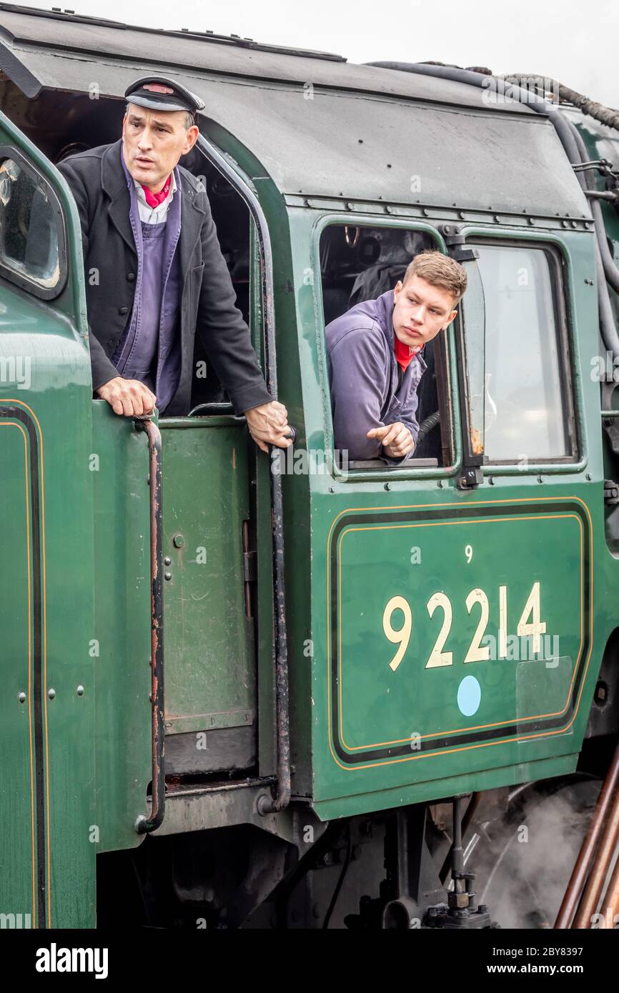 Driver fireman on steam locomotive hi-res stock photography and images ...