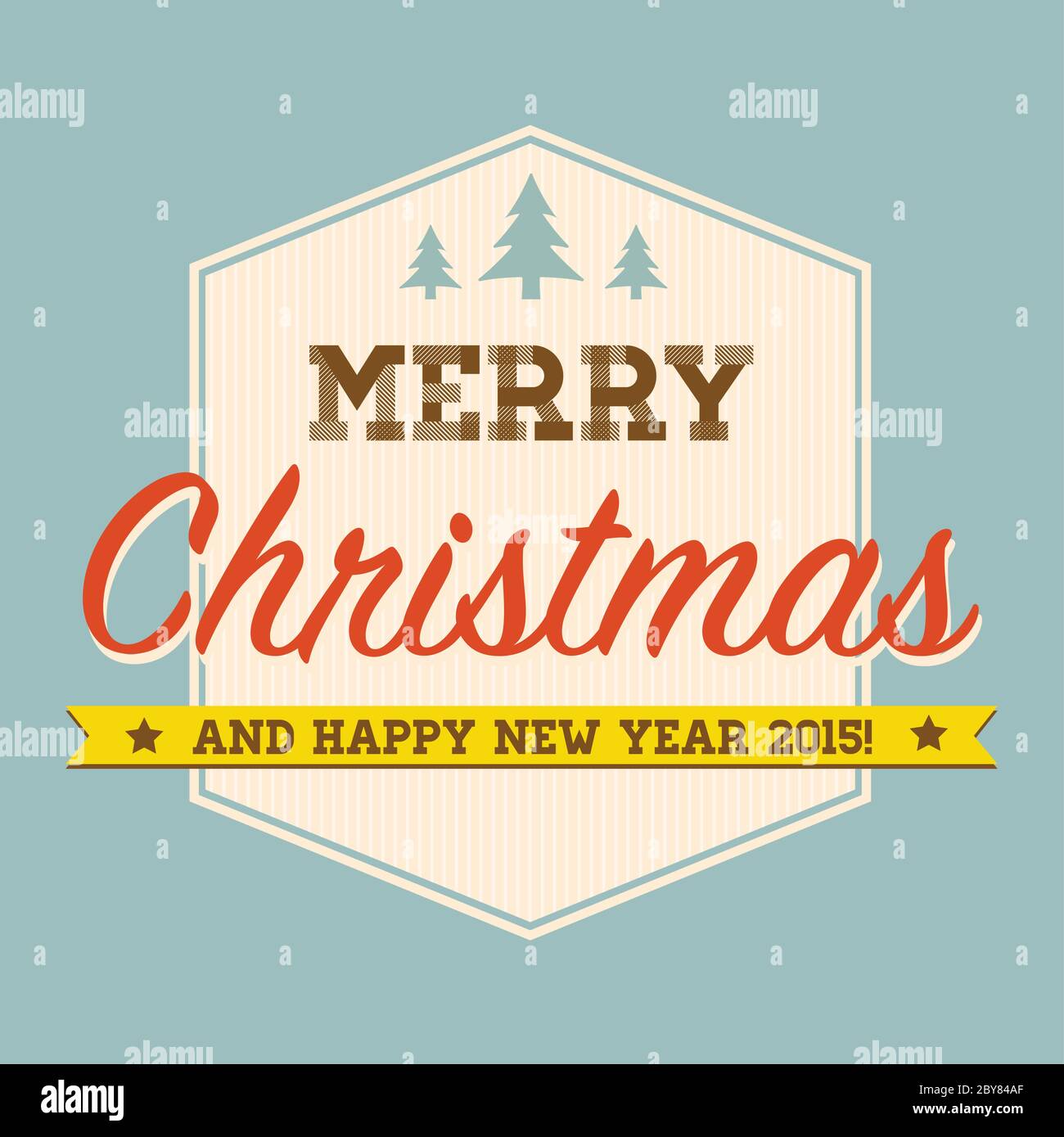Merry Christmas Hand Lettering Typographical Vector Background Card in ...