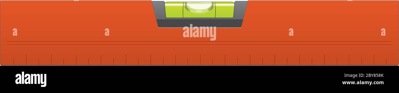 Red Metal Bubble Level Vector Isolated on White Background Stock Vector ...