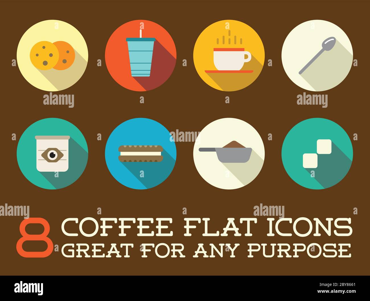 Set of Vector Coffee Elements and Coffee Accessories Illustration can ...