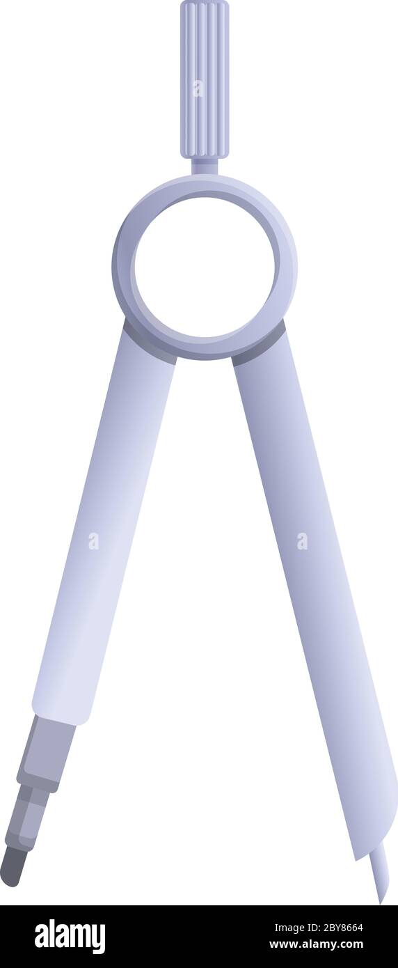 School compass icon. Cartoon of school compass vector icon for web ...