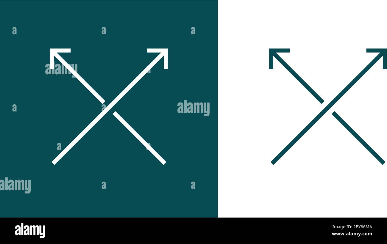 Simple modern arrow icon outlined hi-res stock photography and images ...