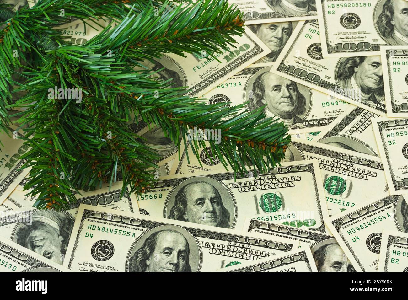 Christmas tree and money Stock Photo - Alamy