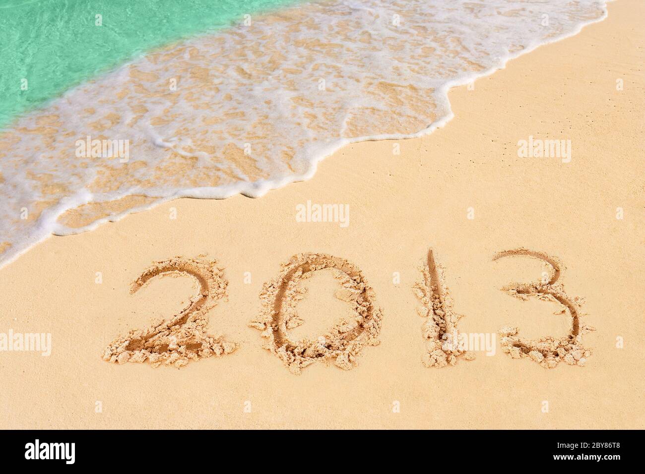 Numbers 2013 on beach Stock Photo - Alamy