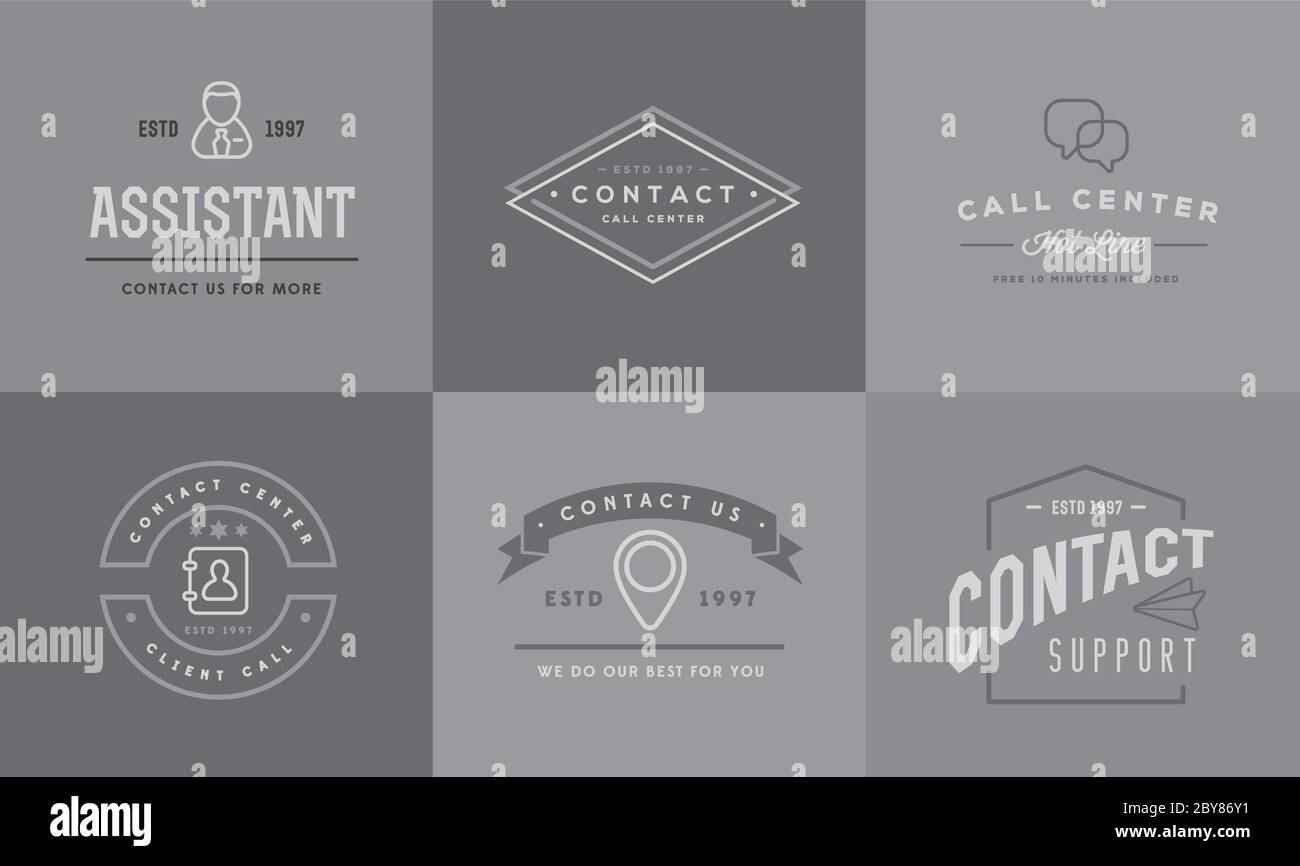 Set of Contact us Service Elements and Assistance Support can be used ...