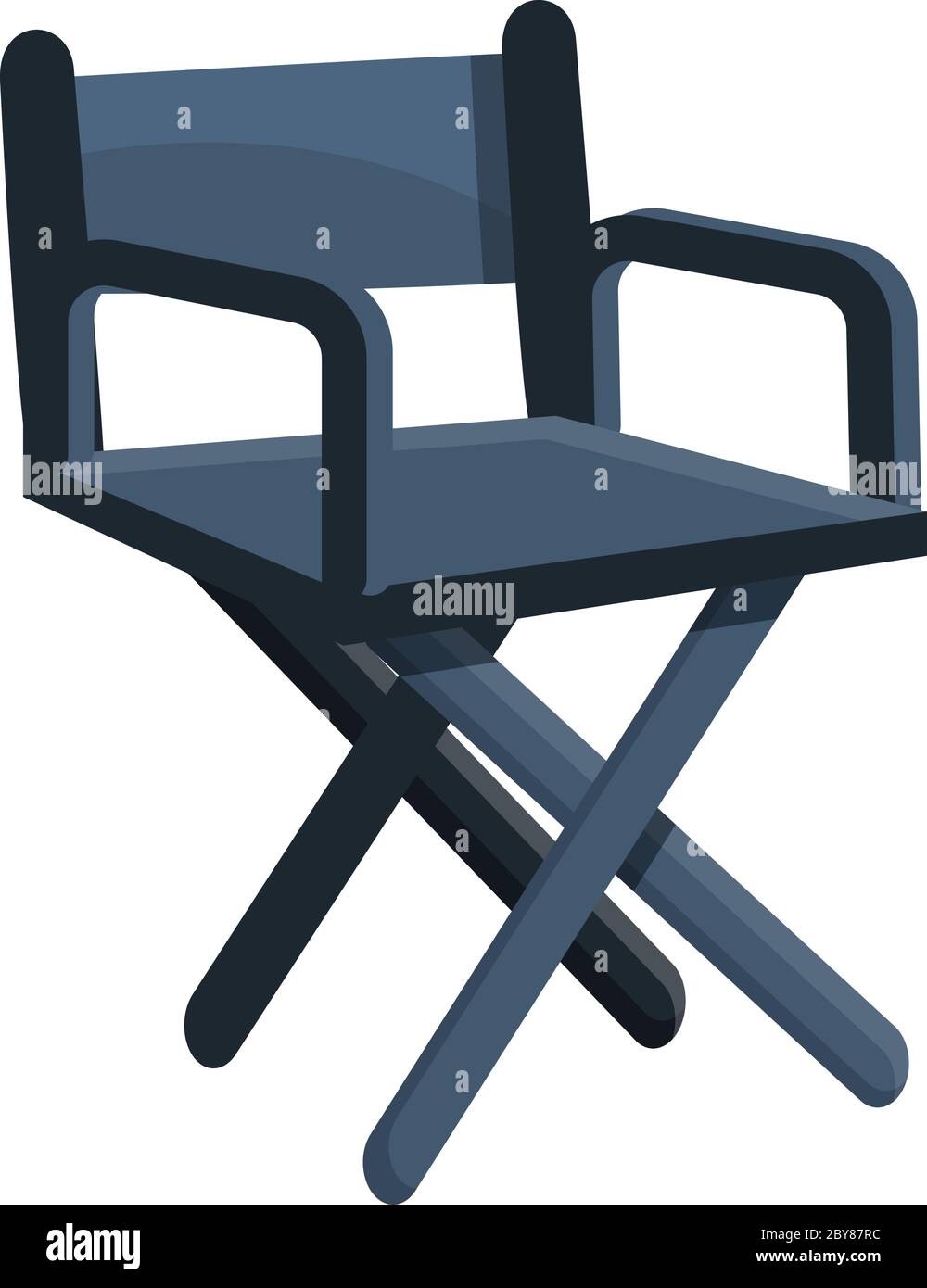 Wood stage director chair icon. Cartoon of wood stage director chair ...