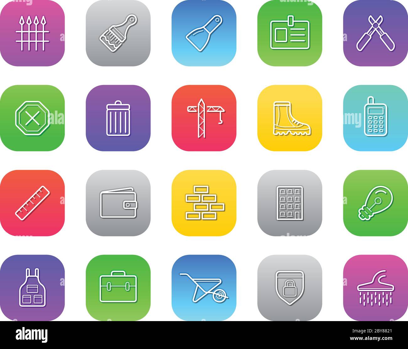 Set of Vector Construction Building Icons. Home and Repair. Can be used ...