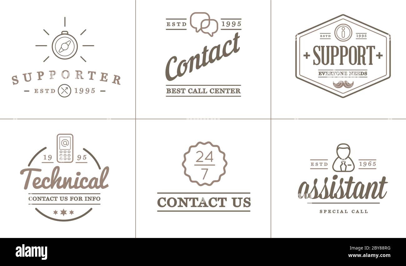 Set of Contact us Service Elements and Assistance Support can be used ...