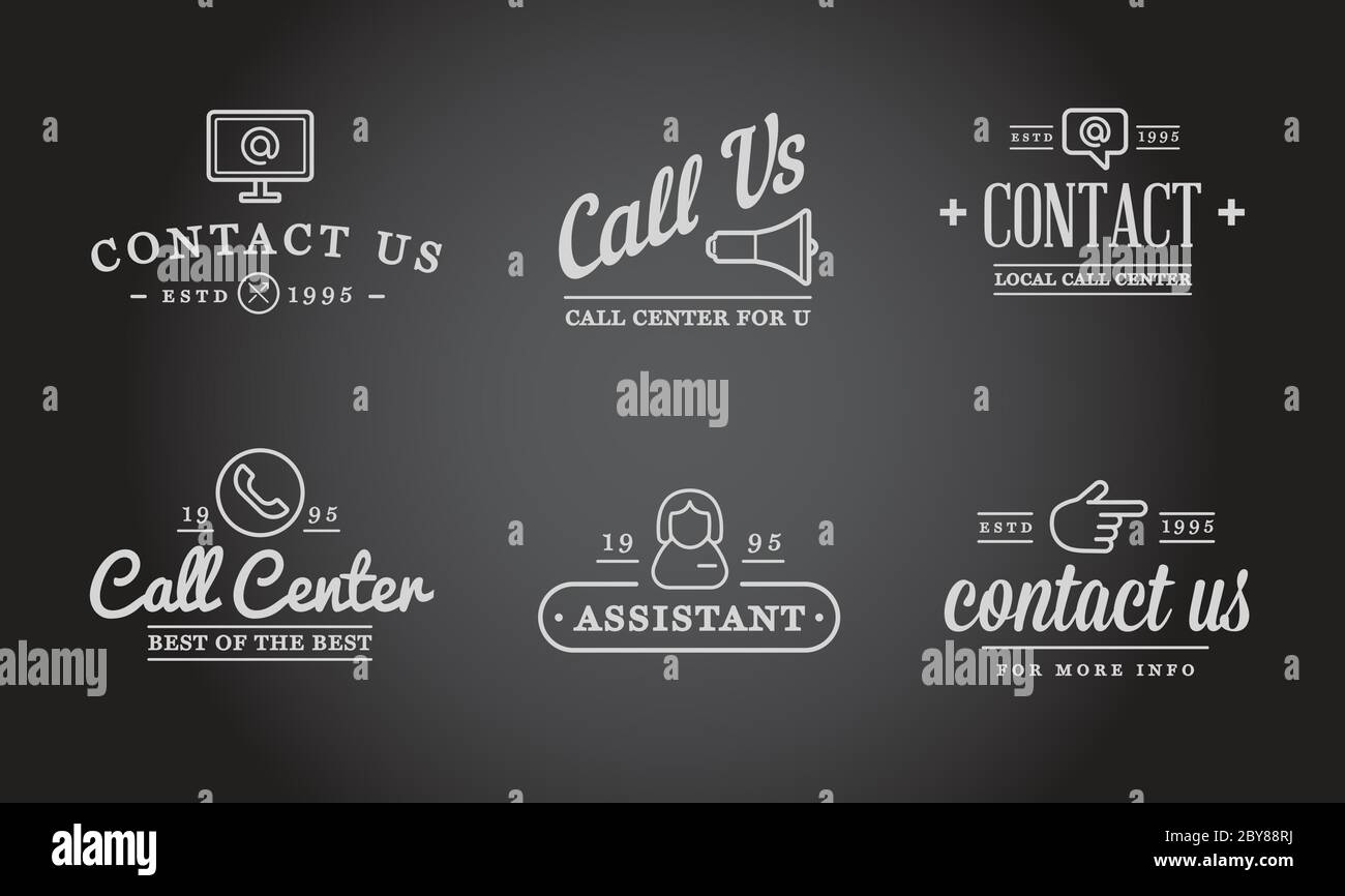 Set of Contact us Service Elements and Assistance Support can be used ...