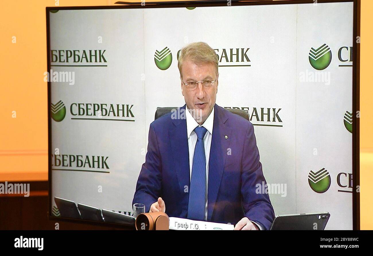 June 9, 2020. - Russia, Moscow Region, Novo-Ogaryovo. - Herman Gref ...