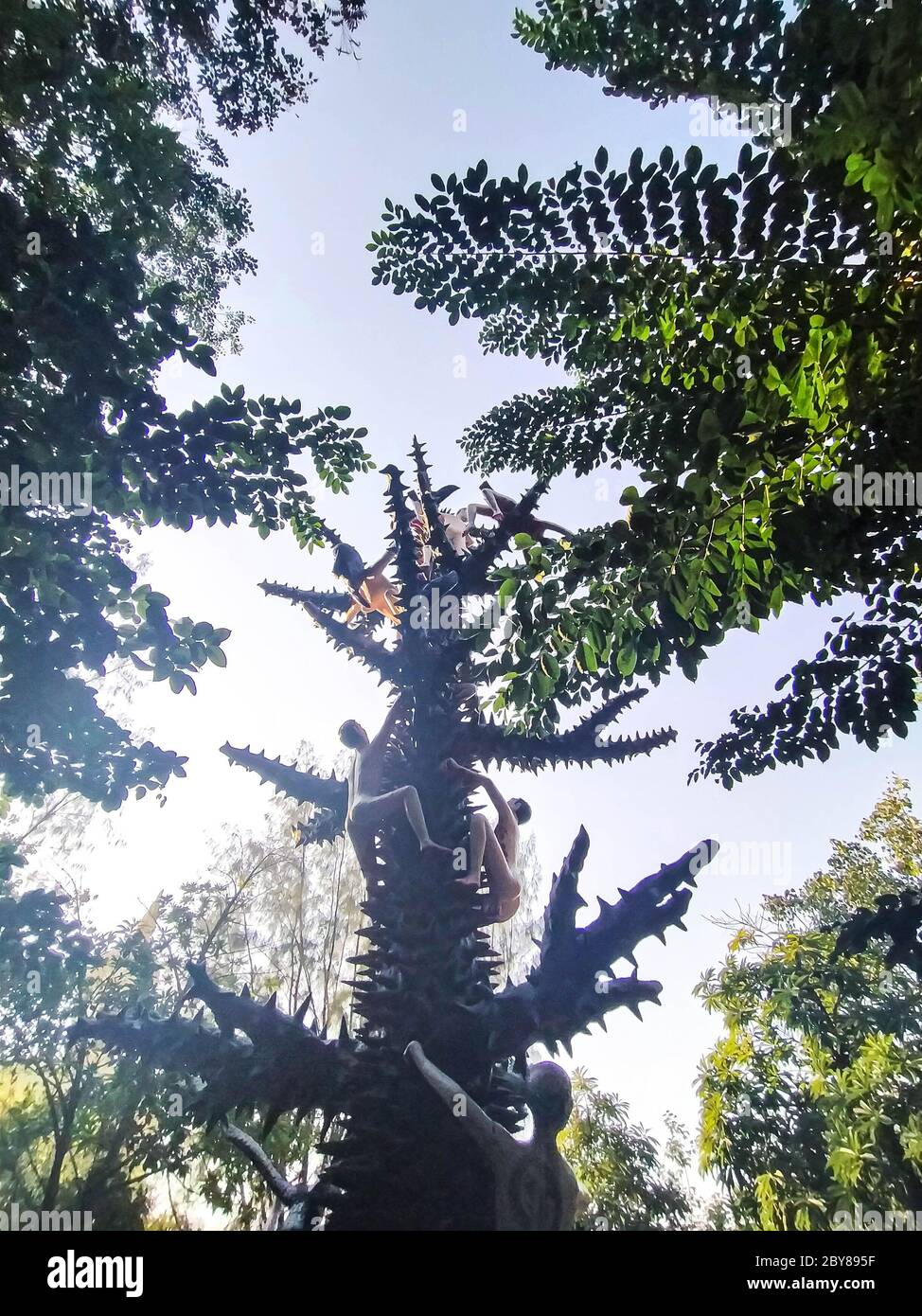 Culture Belief idea in Buddhism. Hungry Ghost Statue at Wat Muang ...