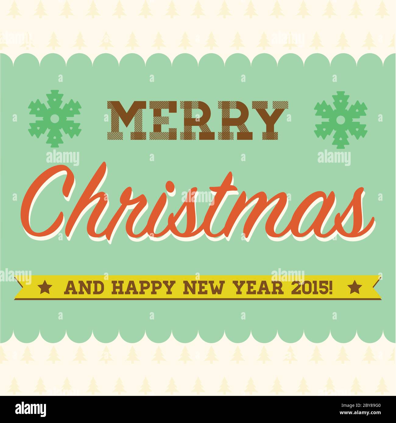 Merry Christmas Hand Lettering Typographical Vector Background Card in ...