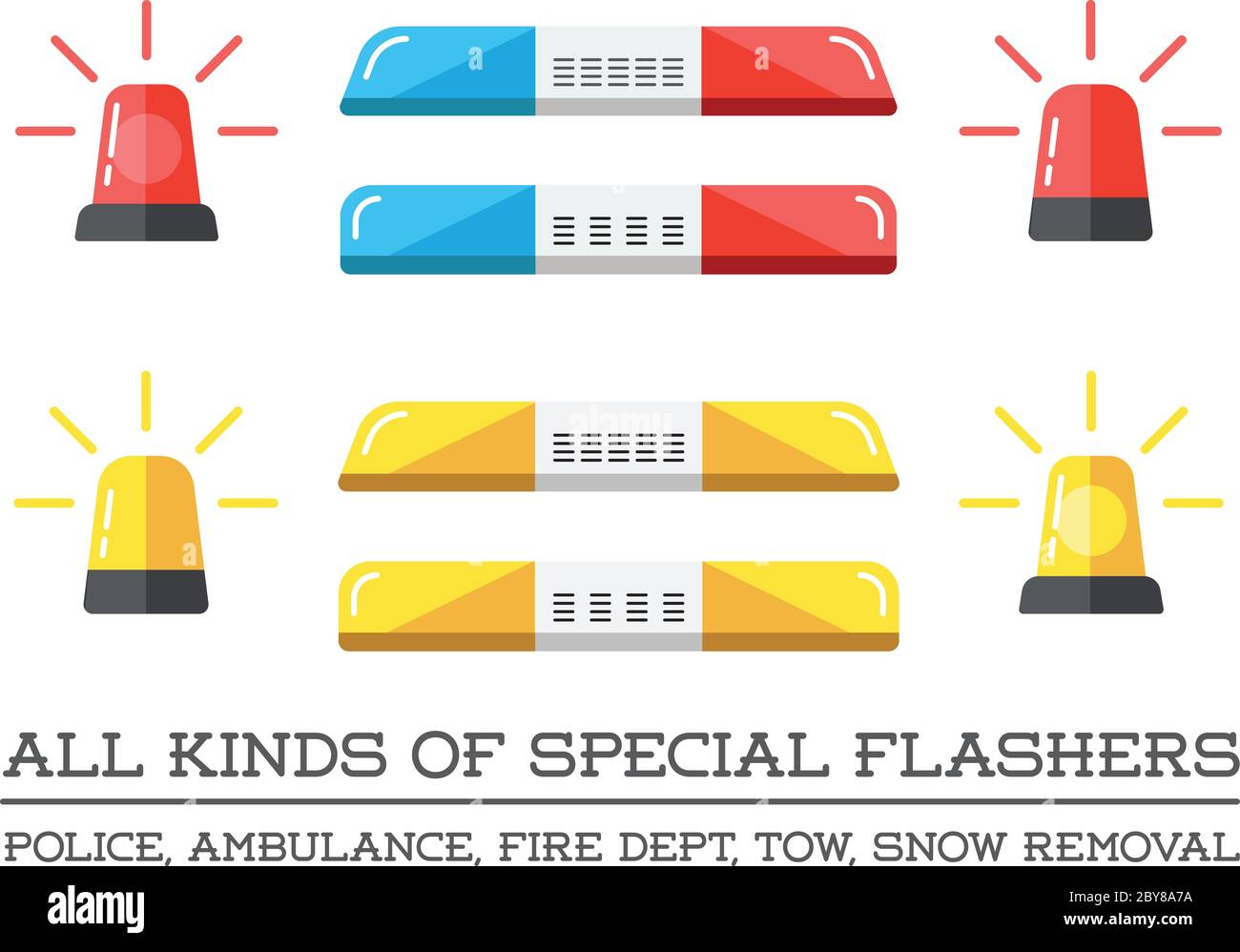 Special Flashers of Emergency Dept Department Police Fire Ambulance ...