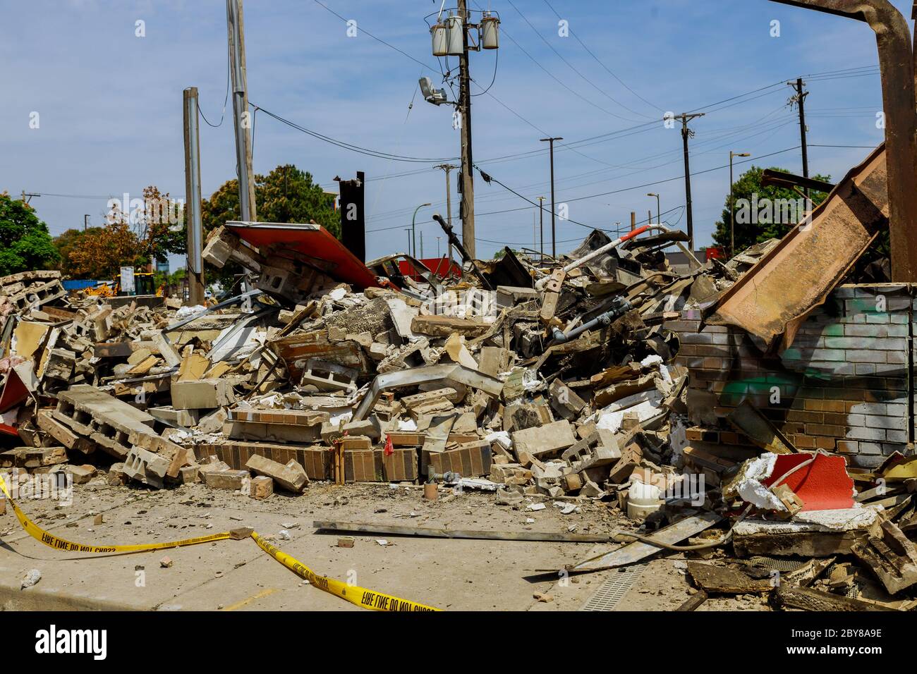 Detail images from a home that was abandoned after a large house fire ...