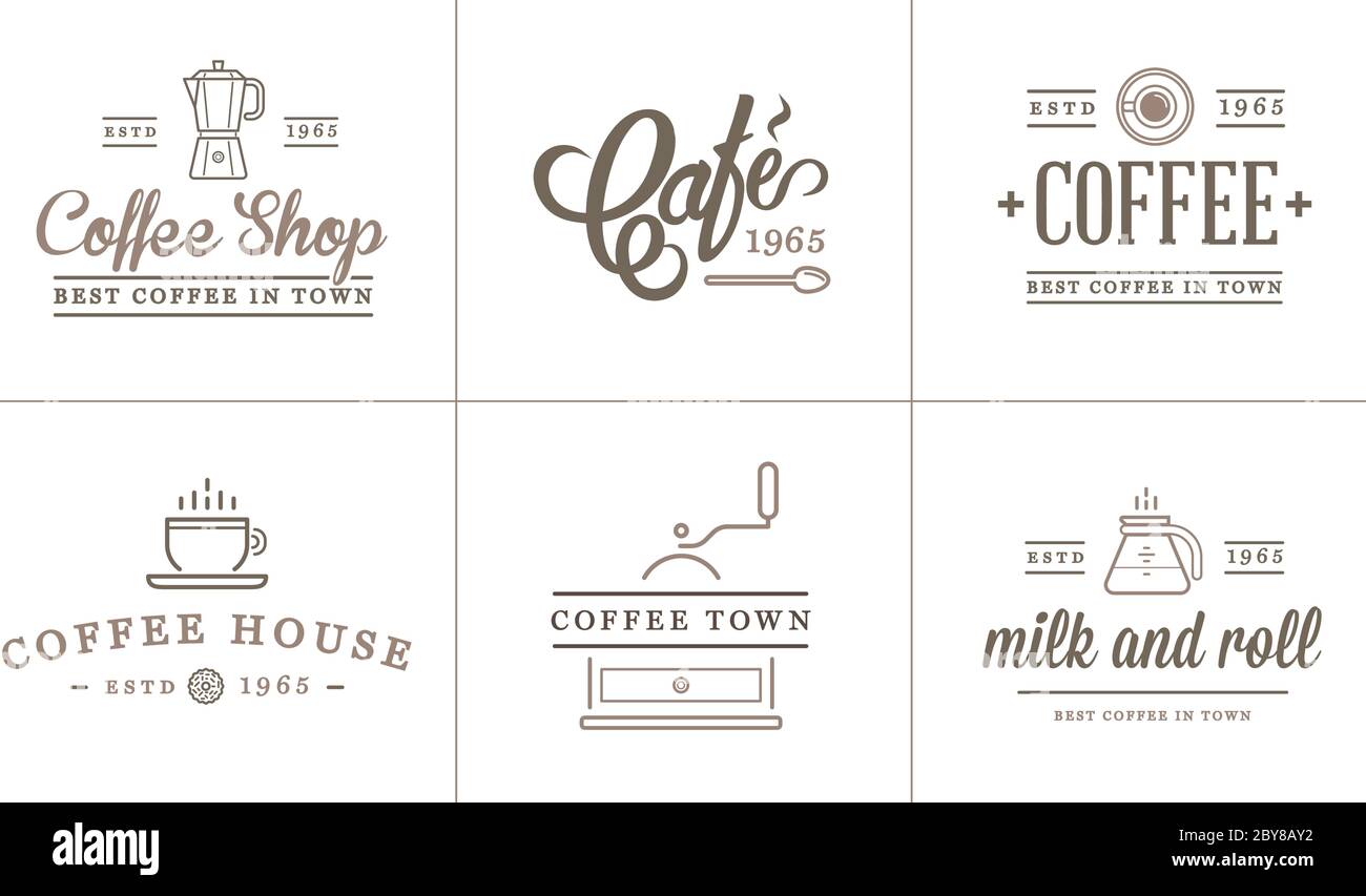Set of Vector Coffee Elements and Coffee Accessories Illustration can ...