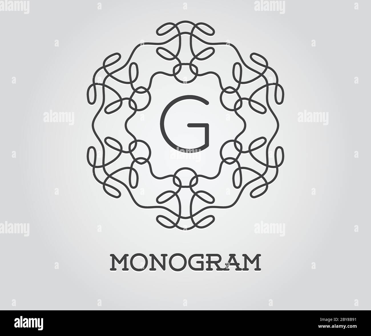 Monogram Design Template with Letter Vector Illustration Premium ...