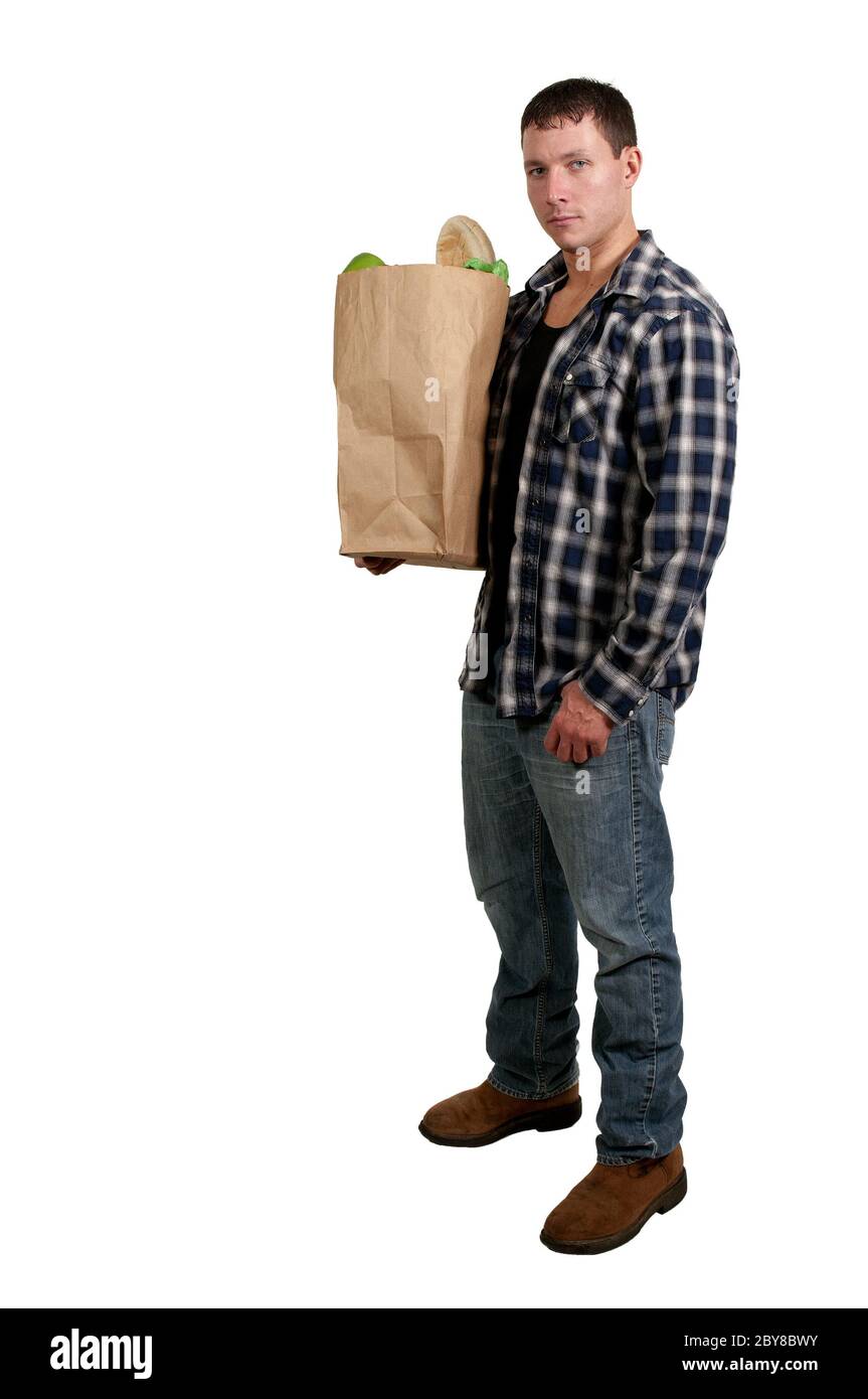 Carrying grocery bag Cut Out Stock Images & Pictures - Alamy