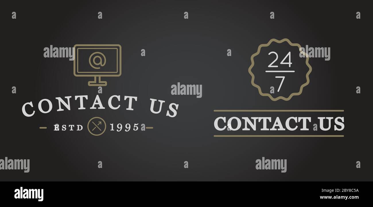 Set of Contact us Service Elements and Assistance Support can be used ...
