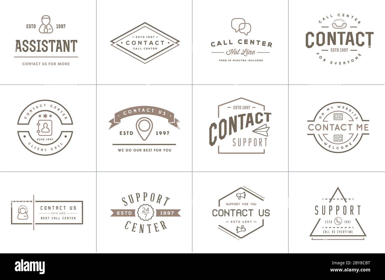 Set of Contact us Service Elements and Assistance Support can be used ...