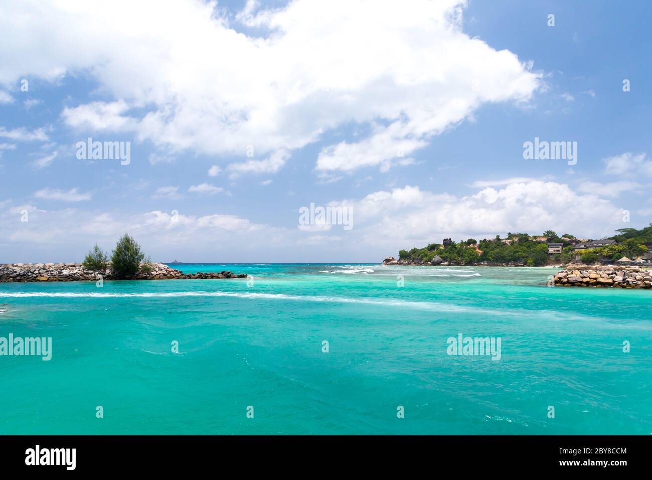 Water with some rocks and small islands Stock Photo - Alamy