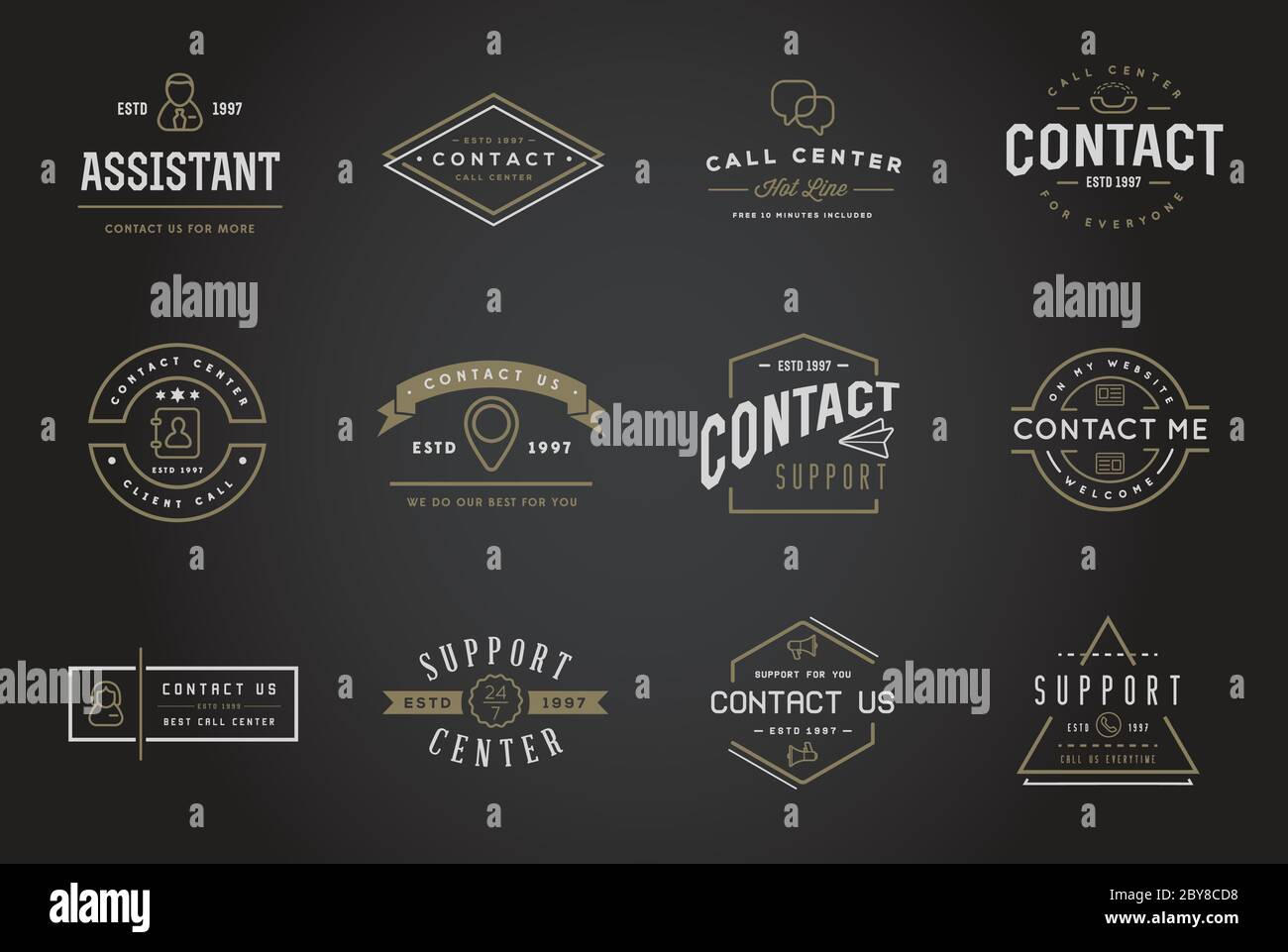 Set of Contact us Service Elements and Assistance Support can be used ...
