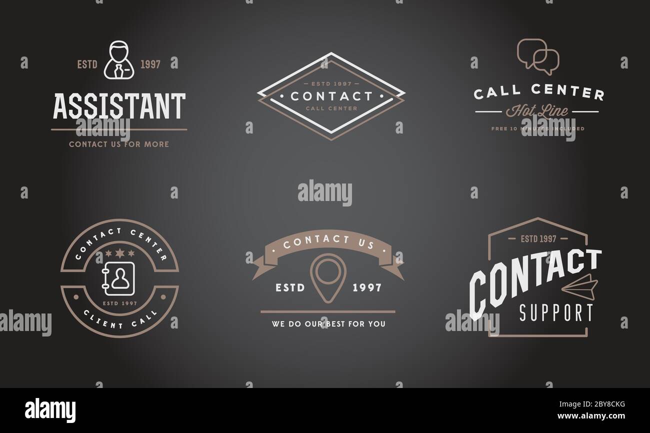 Set of Contact us Service Elements and Assistance Support can be used ...