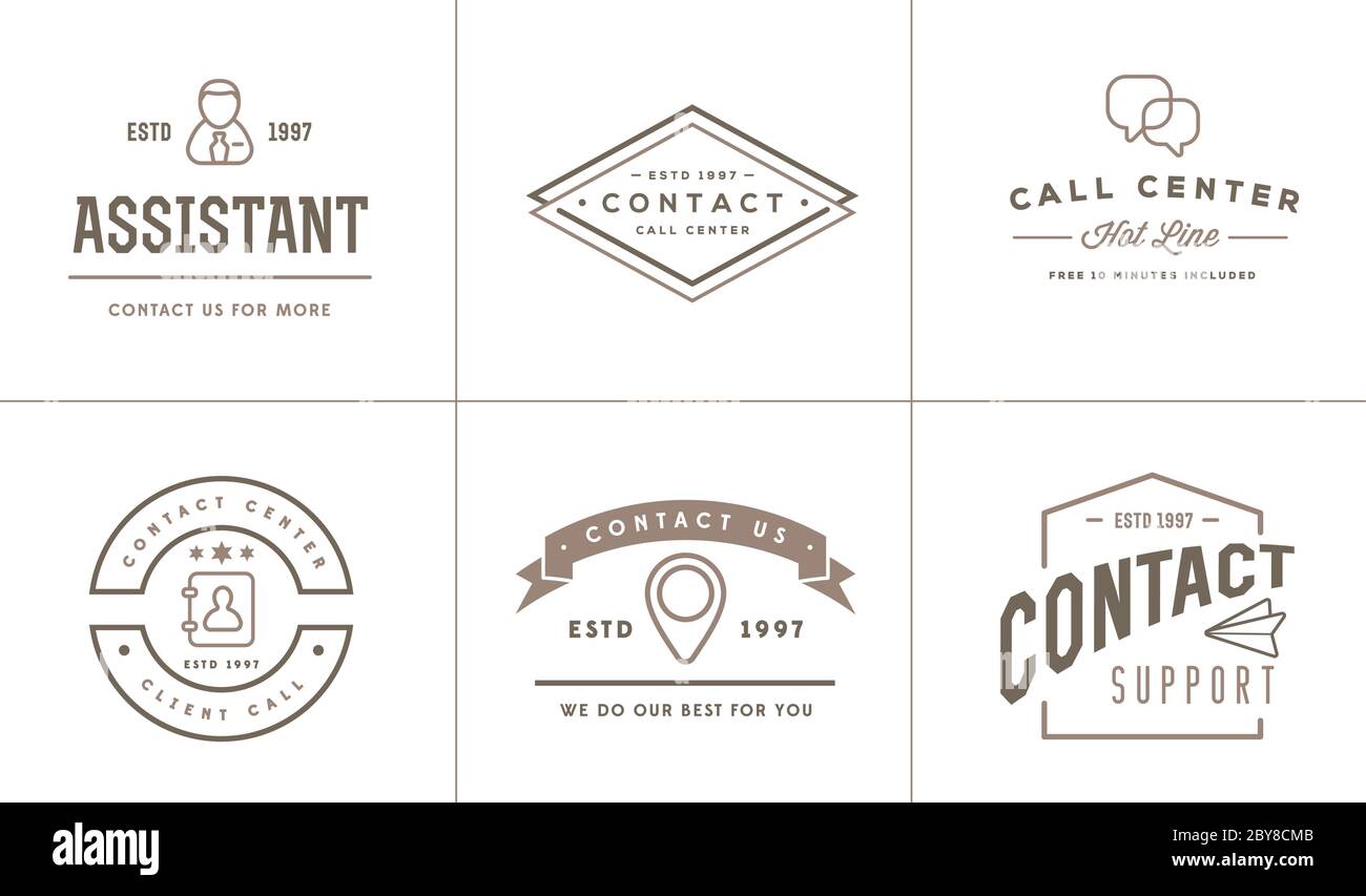 Set of Contact us Service Elements and Assistance Support can be used ...
