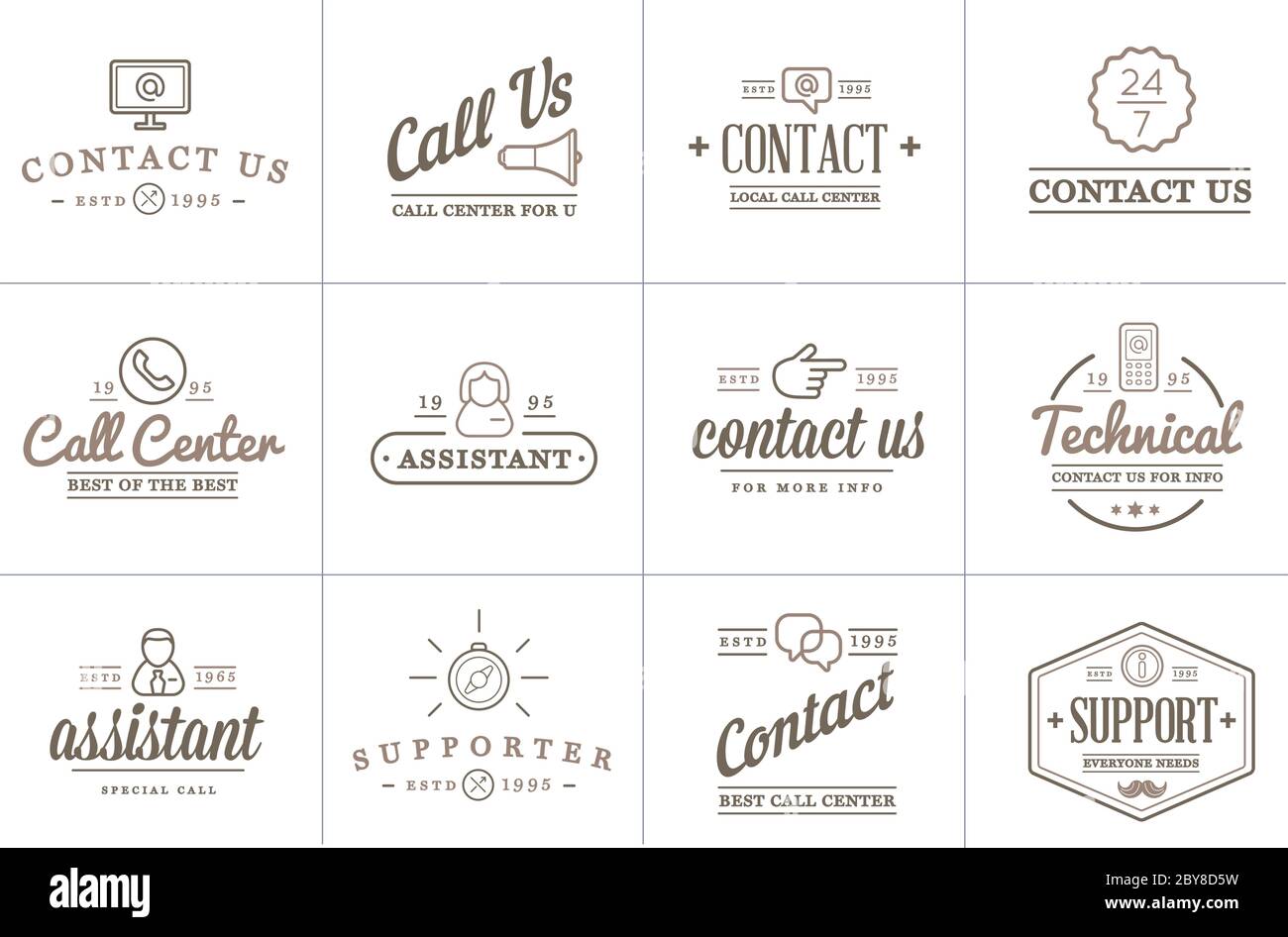 Set of Contact us Service Elements and Assistance Support can be used ...